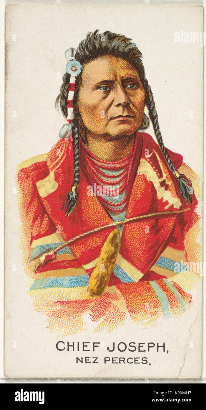 Portrait of Chief Joseph, leader of the Nez Perce tribe, from the ...