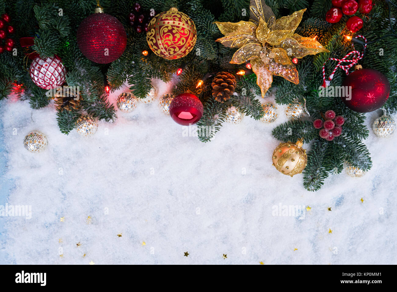Christmas scene with snow Stock Photo - Alamy