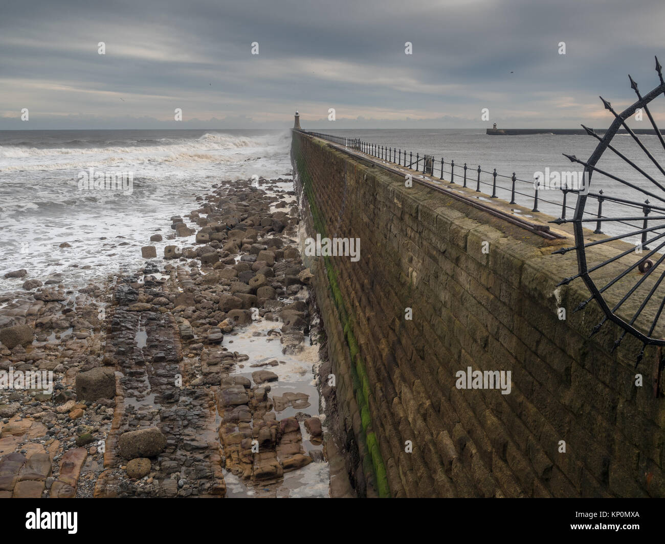 Tynemouth Harbour, Northumbria Stock Photo - Alamy