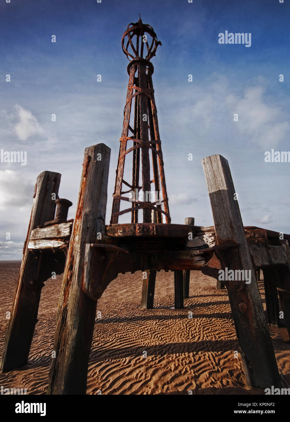 The edifice of the old pier at St Annes on sea, Lytham St Annes ...