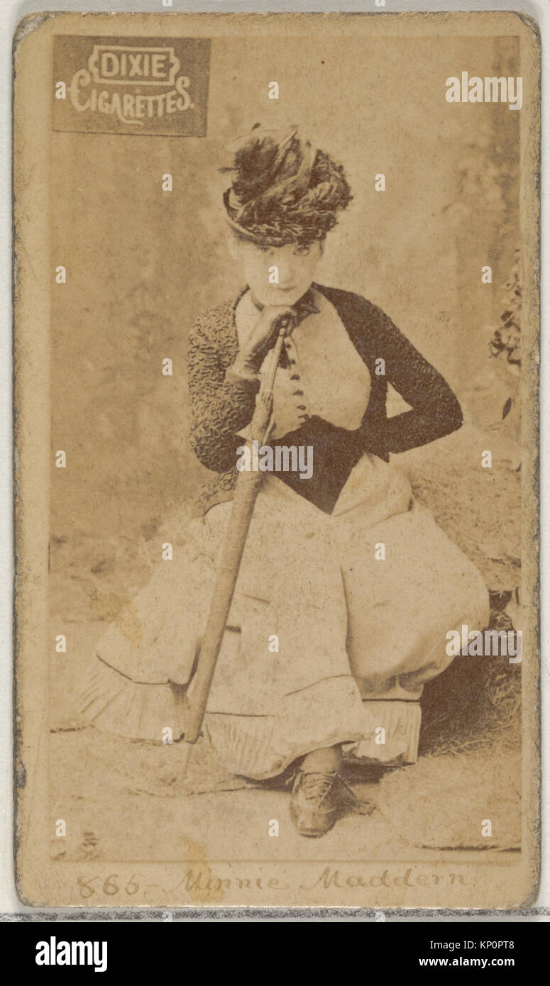 This card shows actress Minnie Maddern from the Actors and Actresses ...