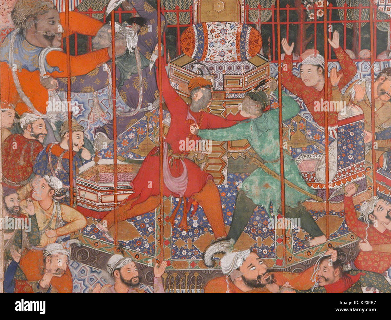 Hamza's Heroes Fight in Support of Qasim and Badi'uzzaman , Folio from ...