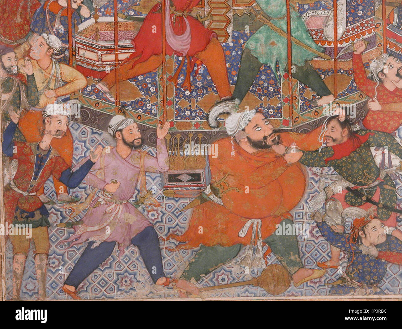Hamza's Heroes Fight in Support of Qasim and Badi'uzzaman , Folio from ...