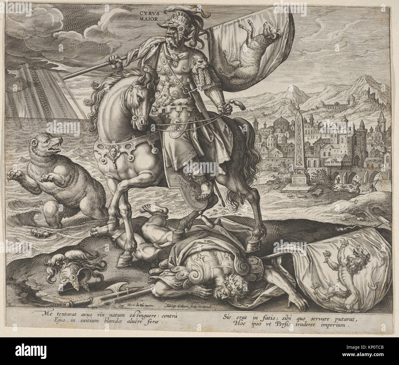 A museum cataloged portrait of Cyrus, King of Persia, from the Four ...