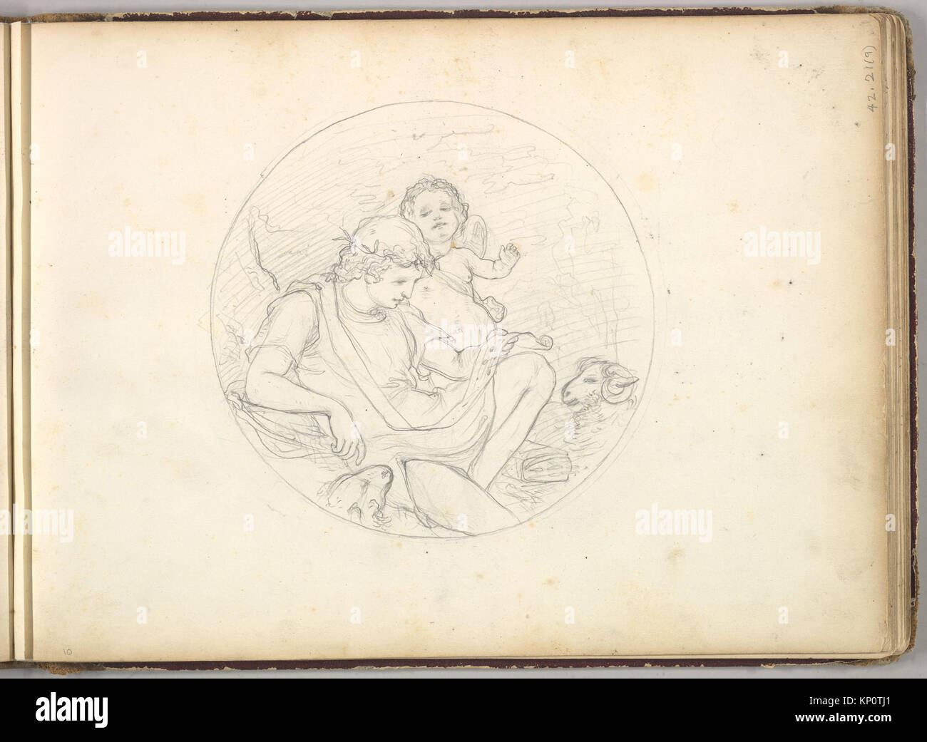 Cupid and a Shepherd (in Sketch Book With Drawings on Twenty-six Leaves ...