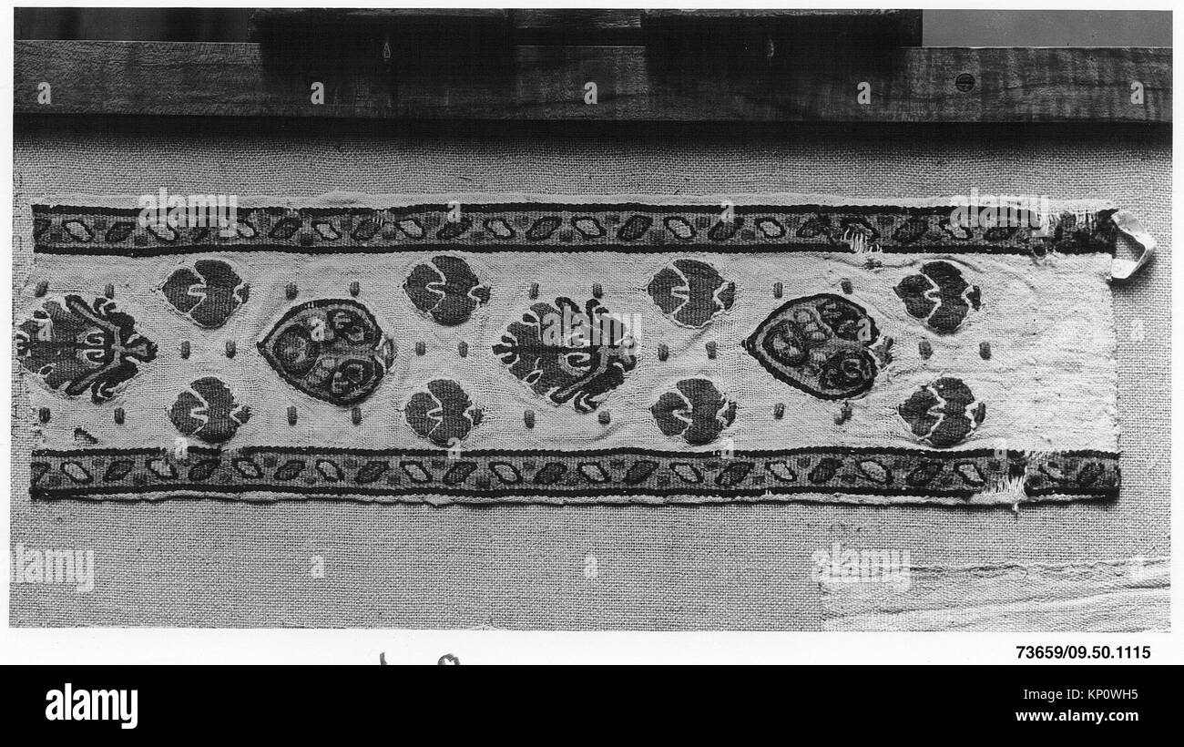 A fragment of an ornamented band, showing decorative design and ...