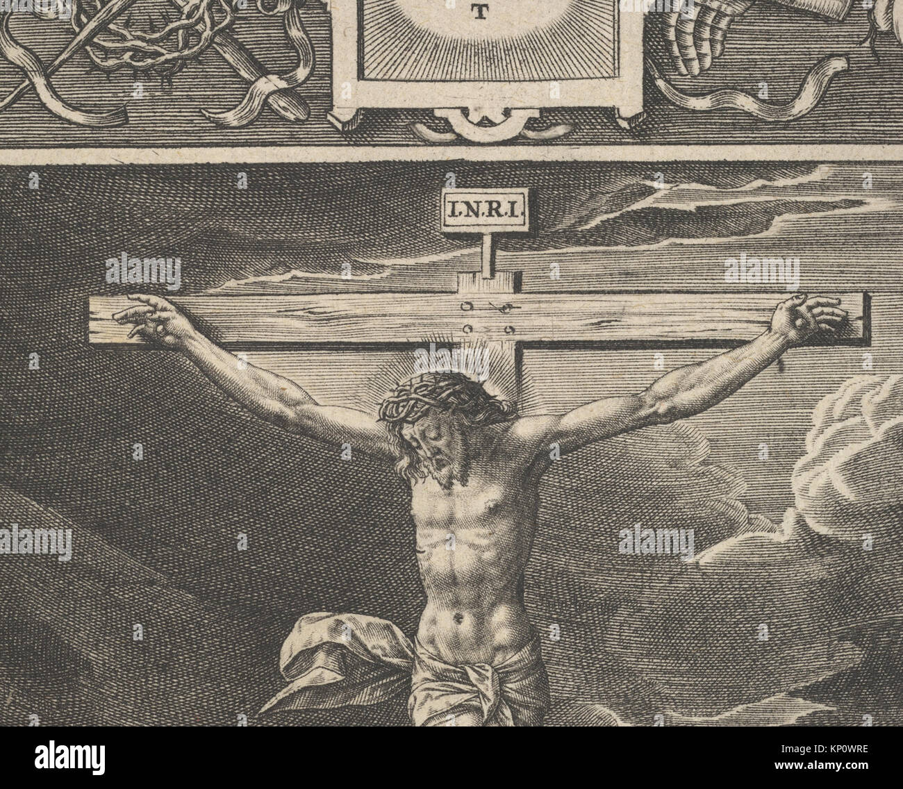 A depiction of Christ on the Cross showing traditional Christian ...