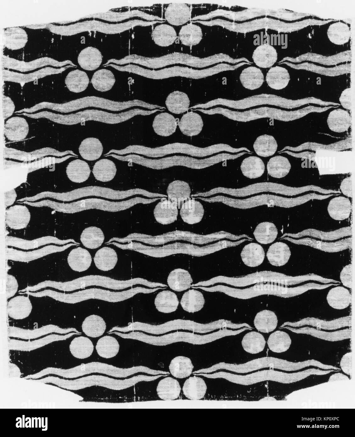 Fragmentary Silk Velvet with Repeating Tiger-stripe and 'Chintamani ...