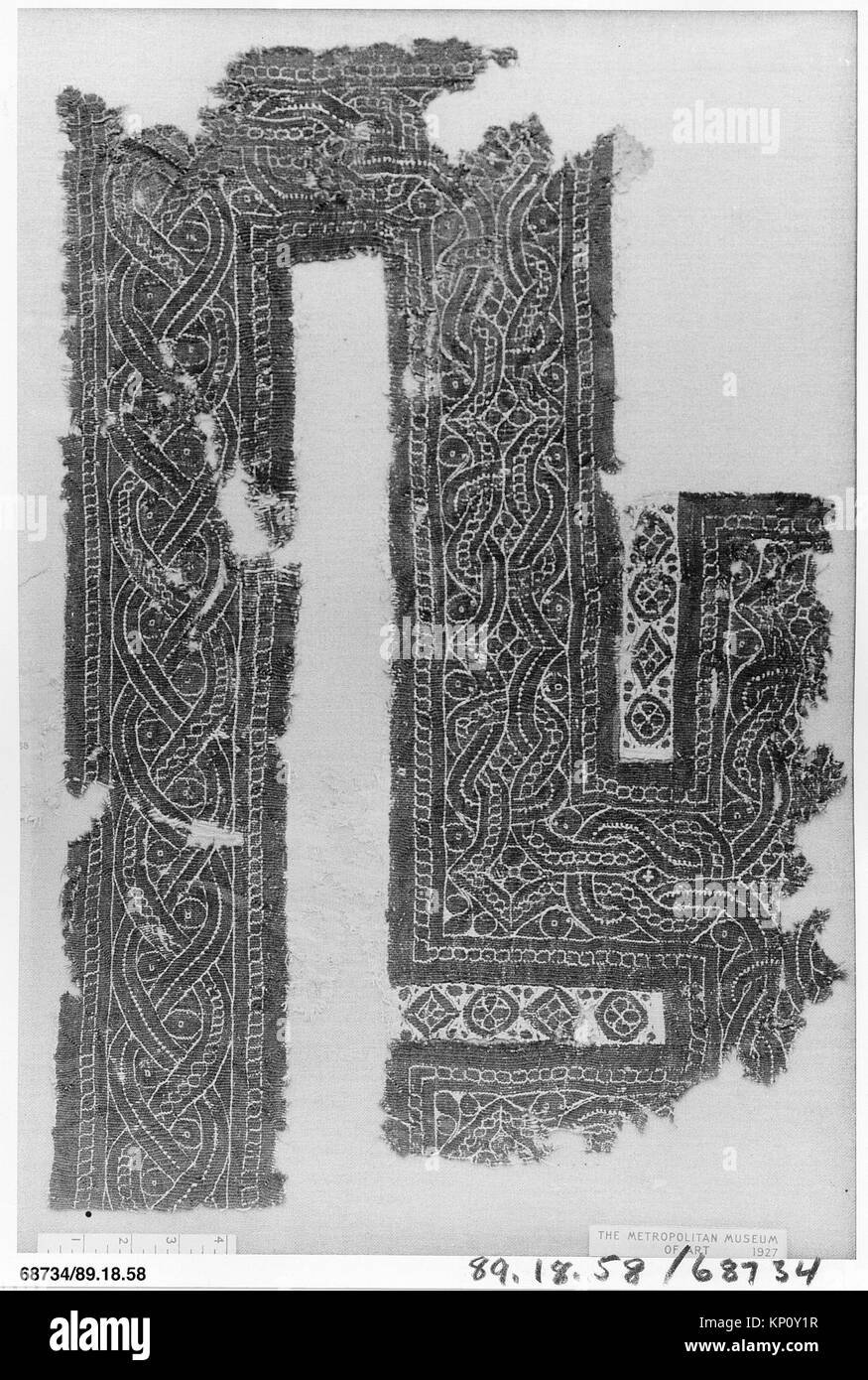 Preserved textile fragment illustrating weave, material, and historical ...
