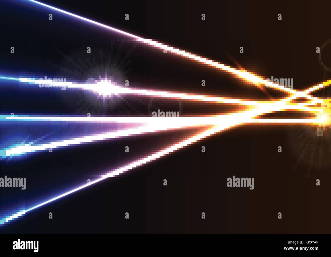 Abstract glowing neon laser rays effect graphic design. Colorful ...