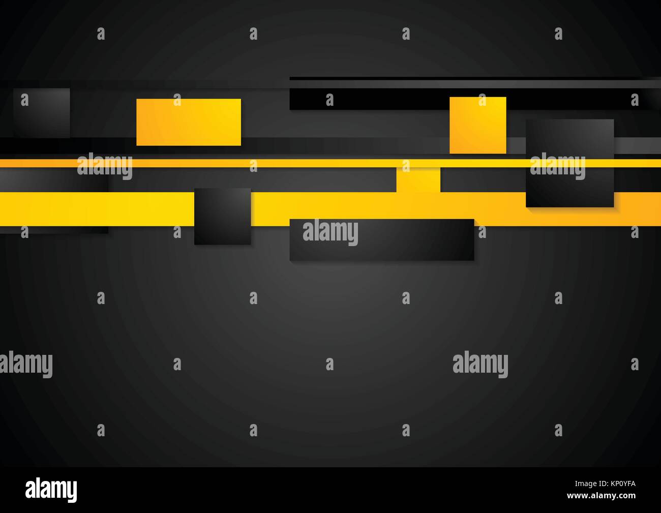 Black and orange tech brochure corporate background. Vector template ...