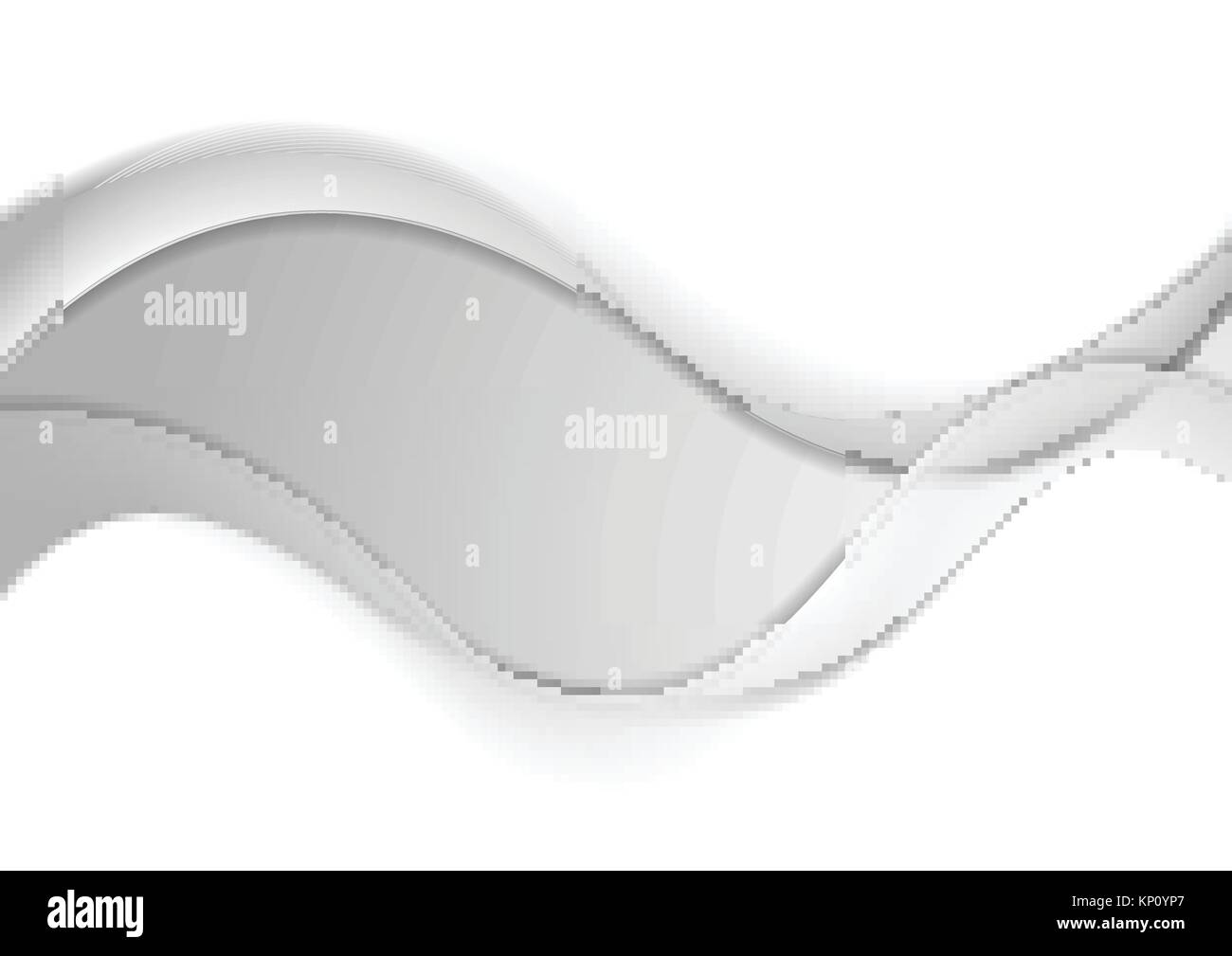 Abstract smooth blurred grey waves background. Vector graphic art wavy ...