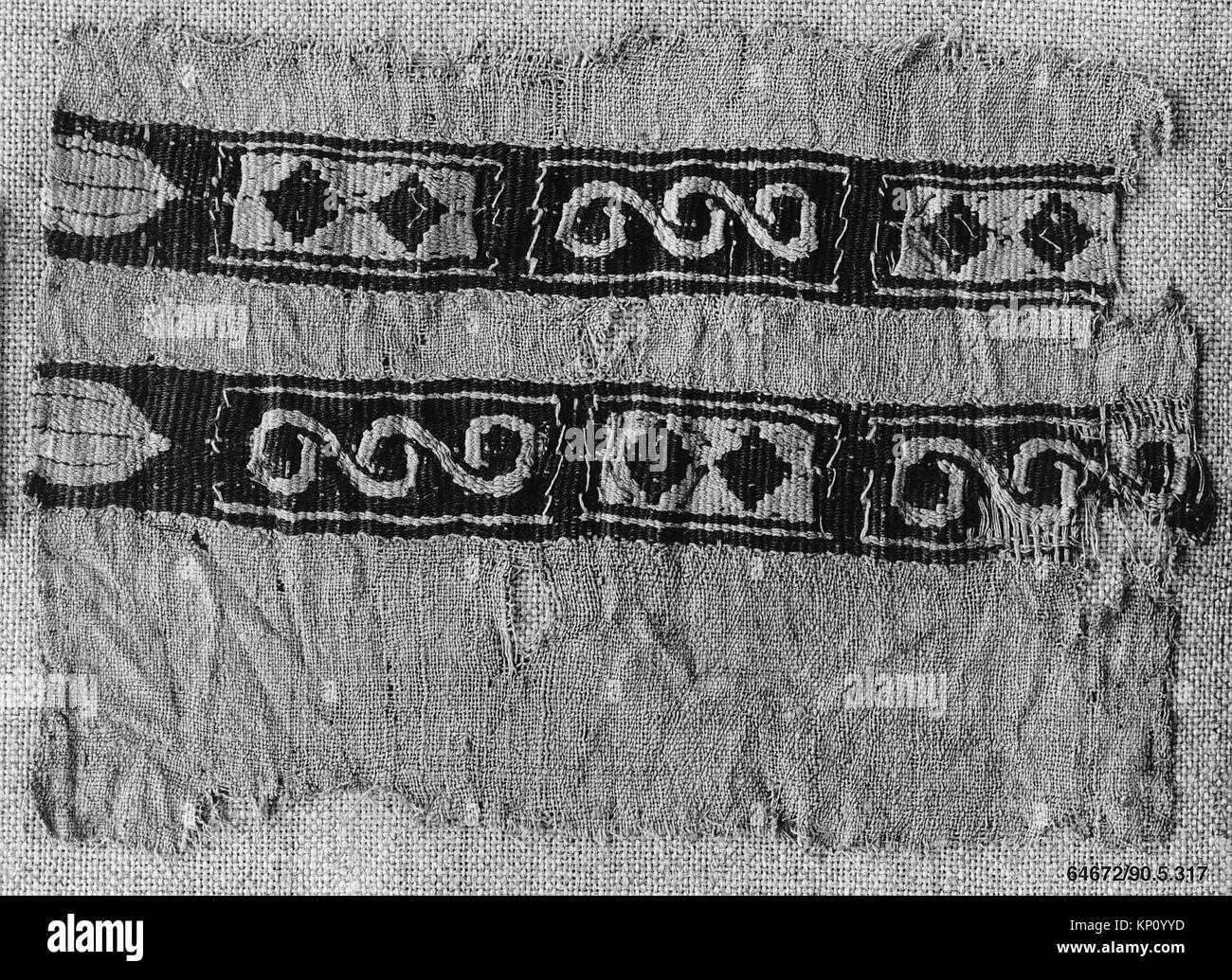 This sleeve fragment, MET 64672 443803, displays textile material ...