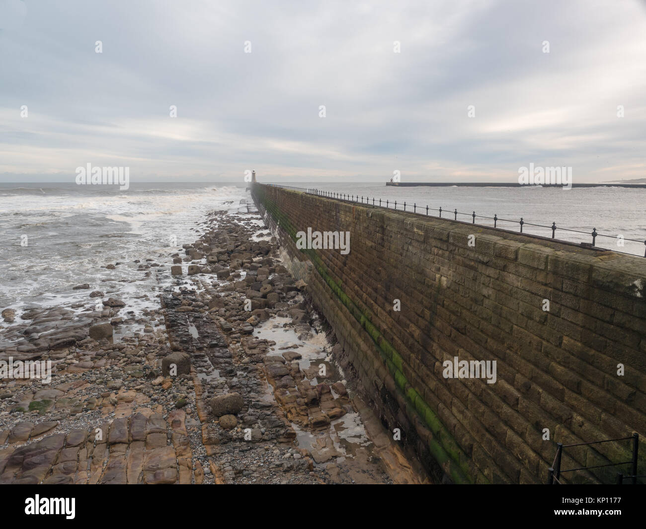 Tynemouth Harbour, Northumbria Stock Photo - Alamy