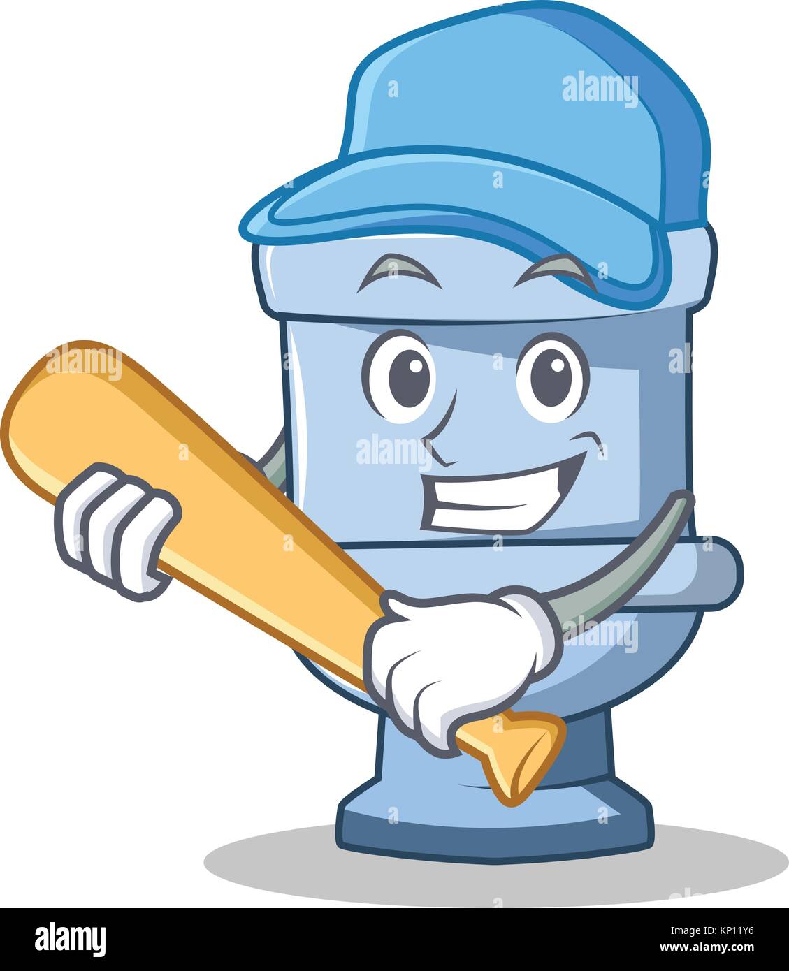 Cute baseball holding stick cartoon vector hi-res stock photography and ...
