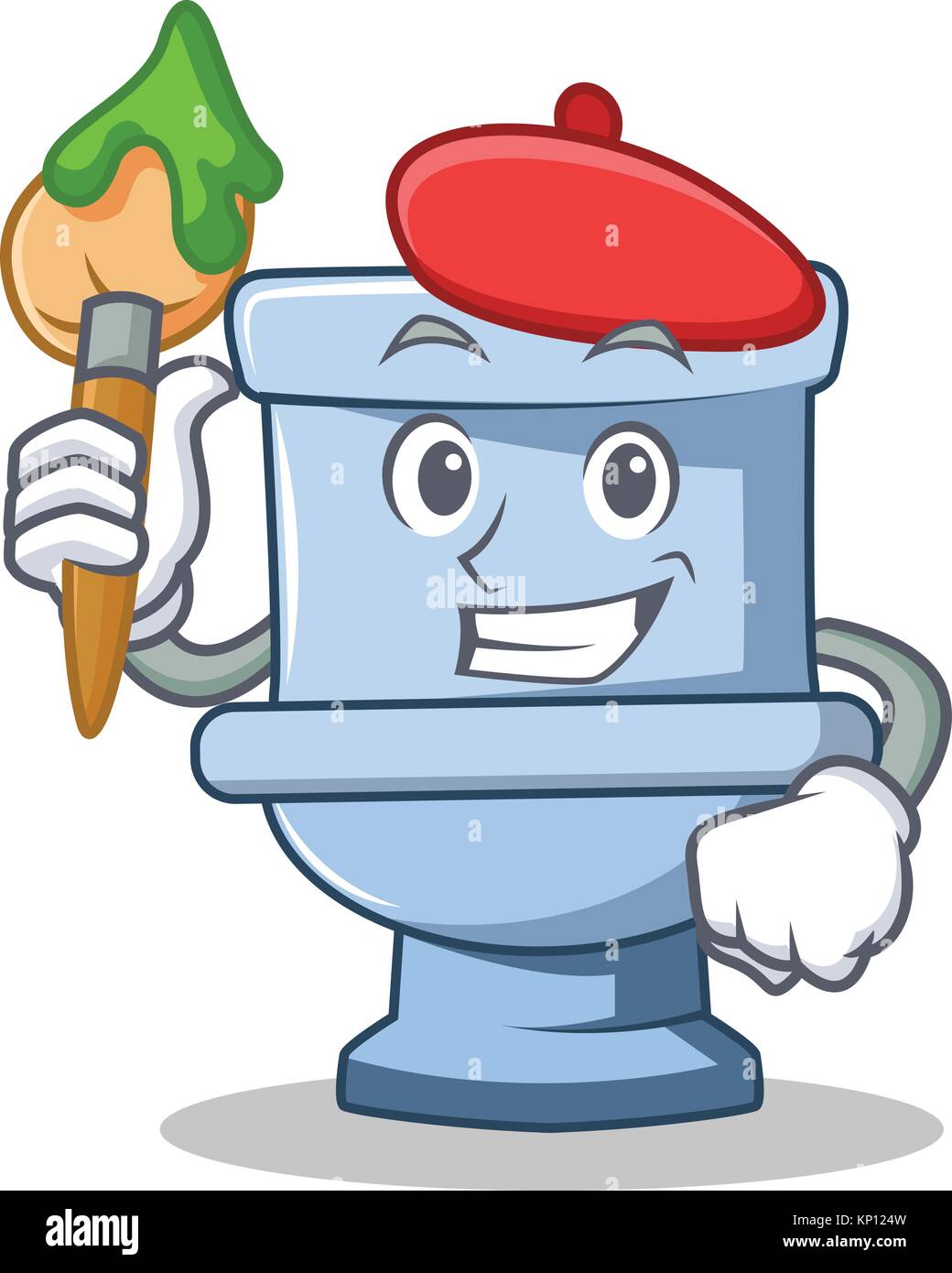 Artist toilet character cartoon style Stock Vector Image & Art - Alamy