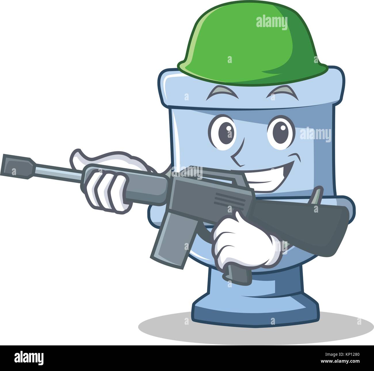 Army toilet character cartoon style Stock Vector Image & Art - Alamy