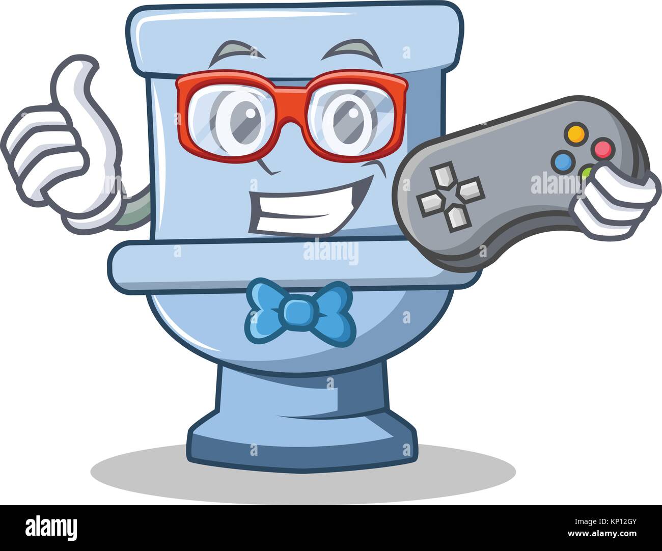Gamer toilet character cartoon style Stock Vector Image & Art - Alamy