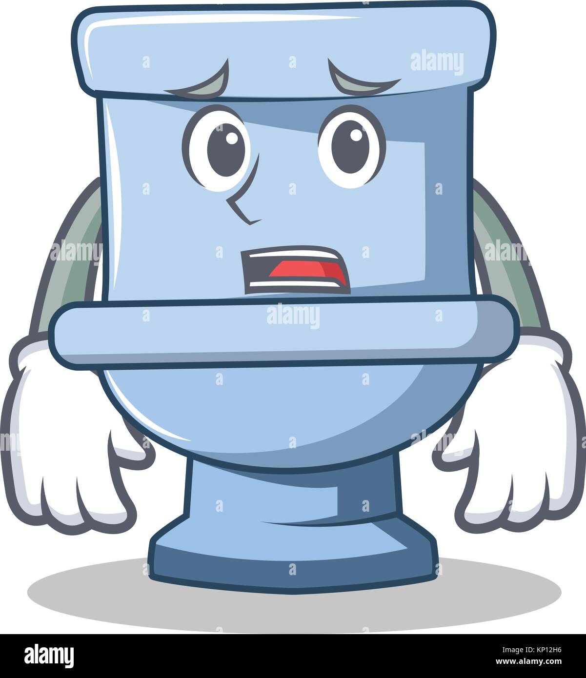 Afraid toilet character cartoon style Stock Vector Image & Art - Alamy