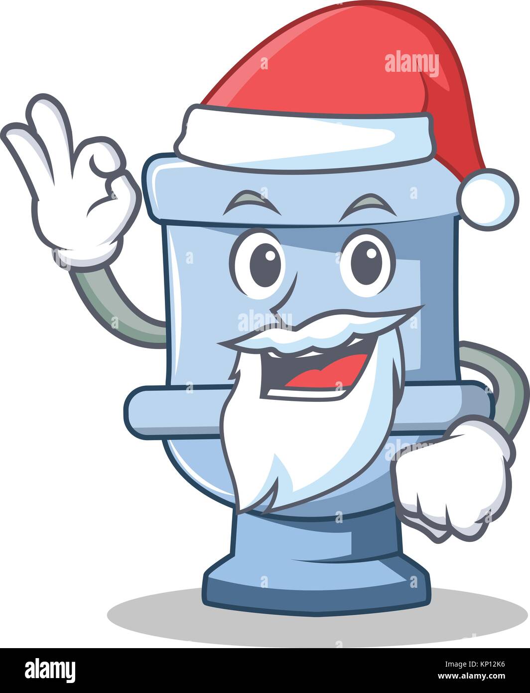 Santa toilet character cartoon style Stock Vector Image & Art - Alamy