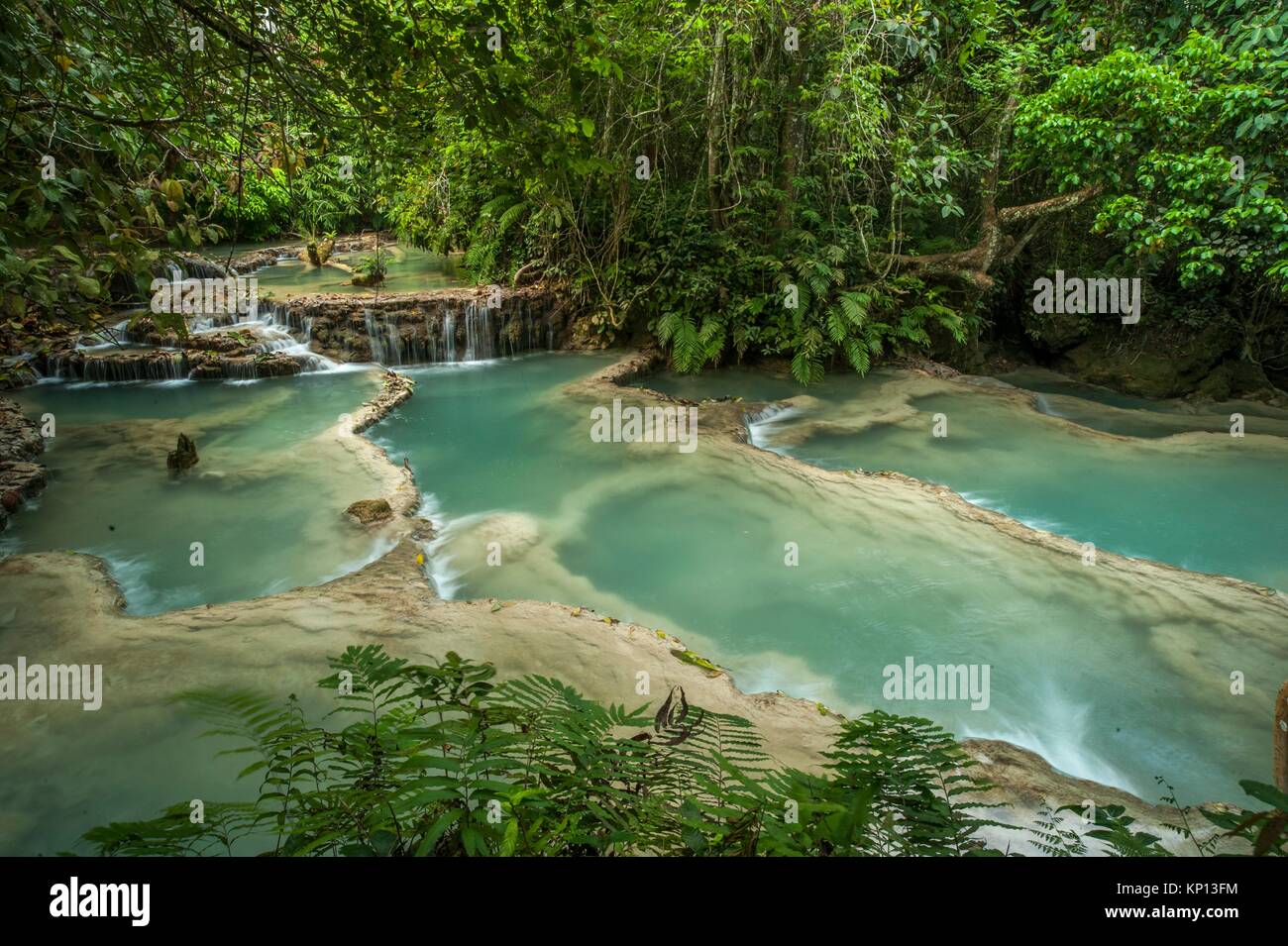 Luang prabang laos kuang si waterfall hi-res stock photography and ...