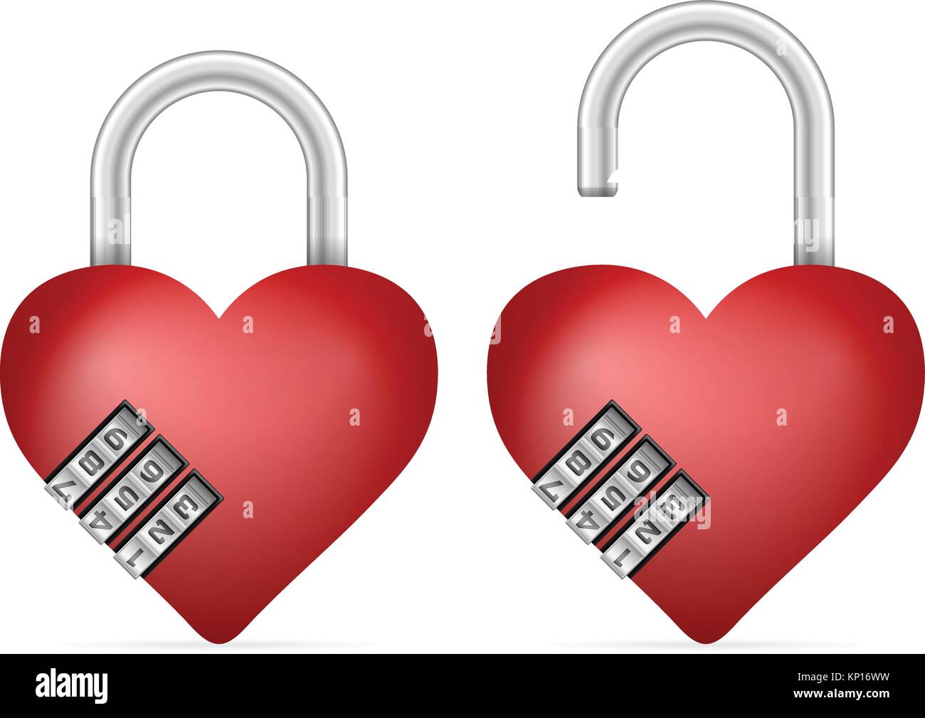 Heart on closed red Stock Vector Images - Alamy