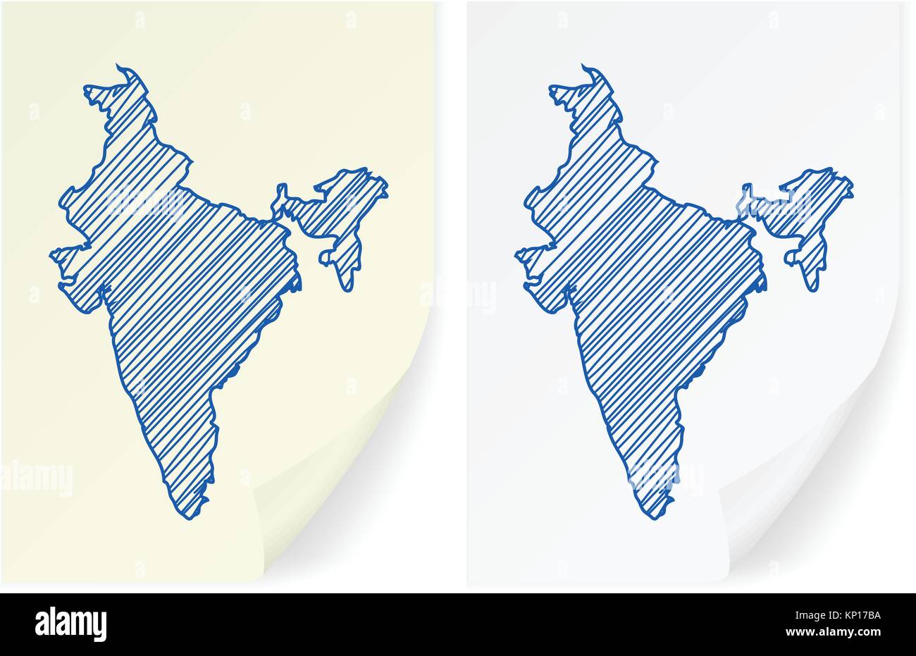 India scribble map on a white background Stock Vector Image & Art - Alamy