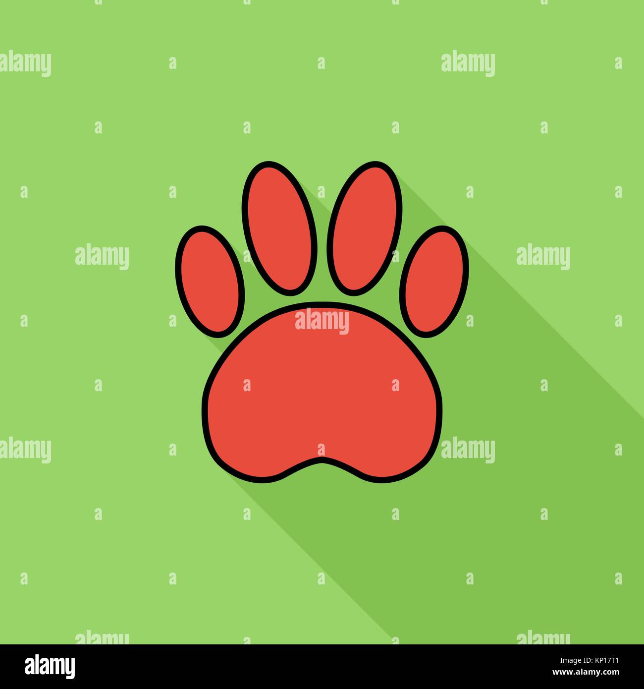 Paw flat icon Stock Vector Image & Art - Alamy