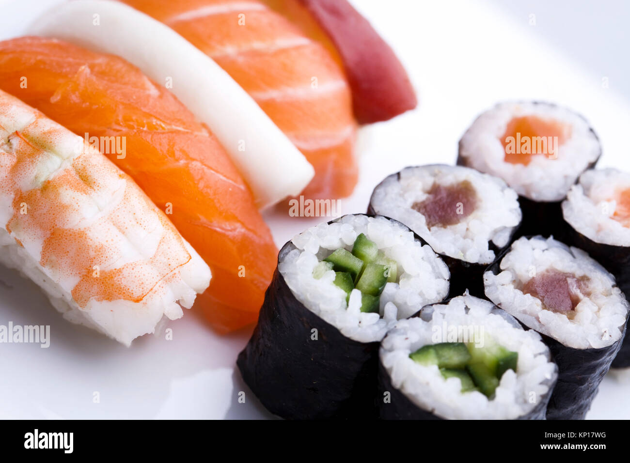 Set of sushi, oriental cuisine colorful theme Stock Photo - Alamy