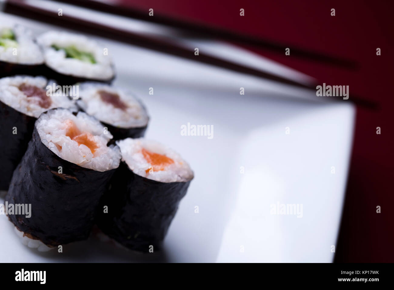 Set of sushi, oriental cuisine colorful theme Stock Photo - Alamy