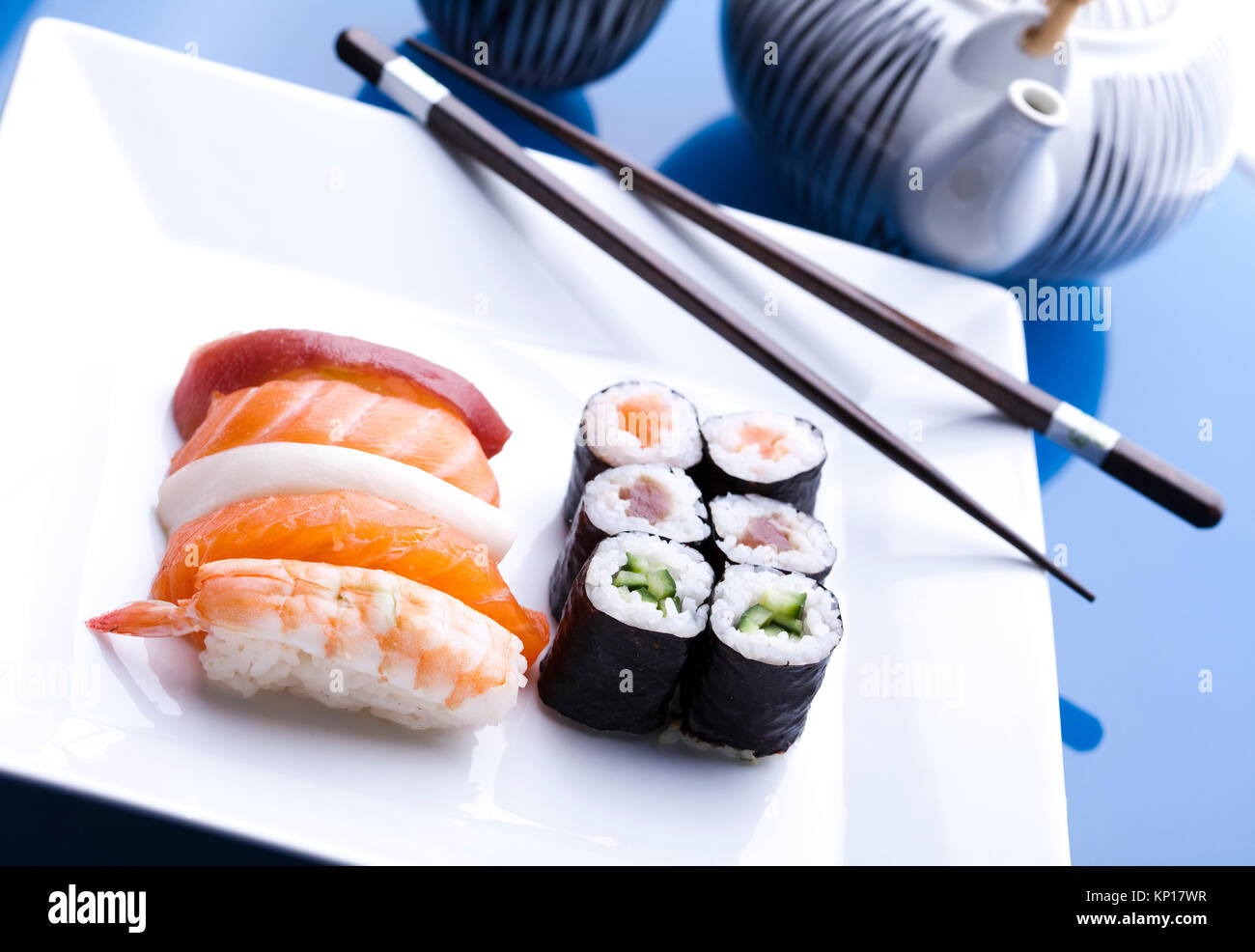 Set of sushi, oriental cuisine colorful theme Stock Photo - Alamy