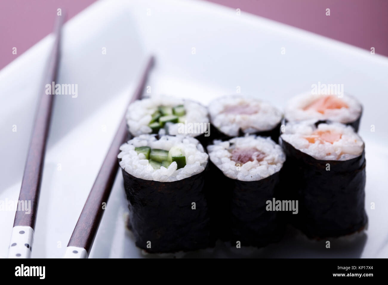 Set of sushi, oriental cuisine colorful theme Stock Photo - Alamy