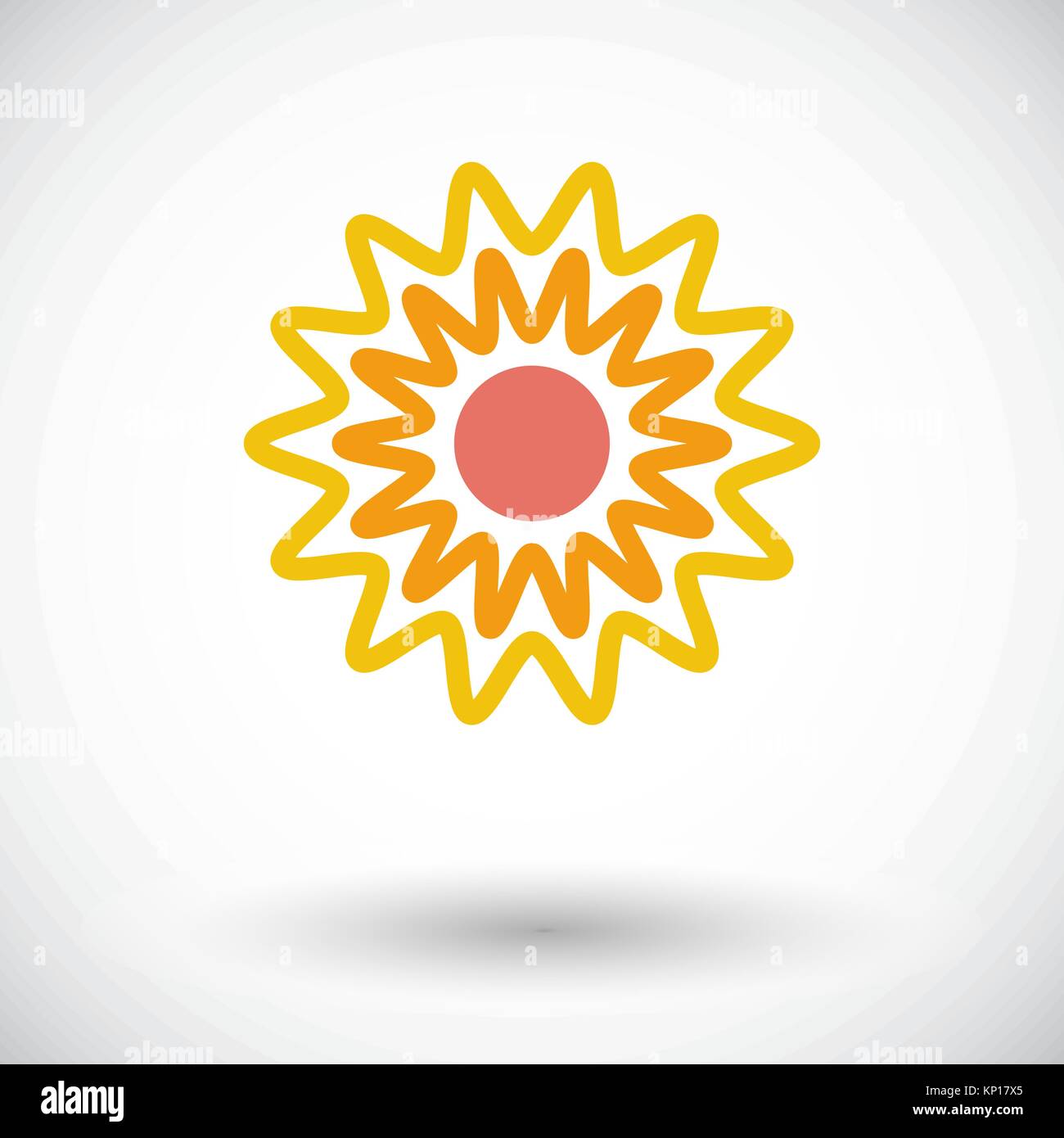 Sun single flat icon Stock Vector Image & Art - Alamy