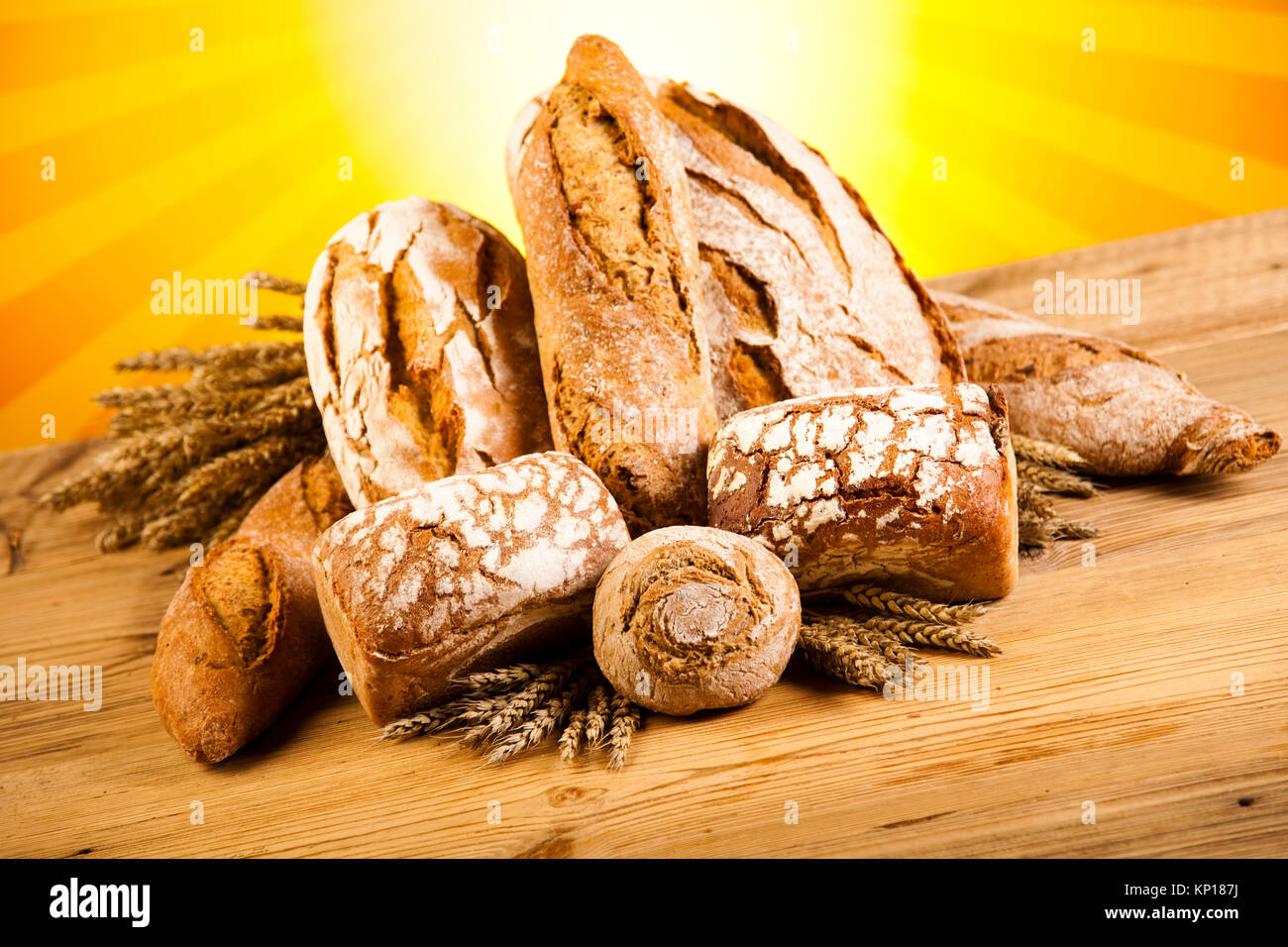 Traditional bread, natural colorful tone Stock Photo - Alamy