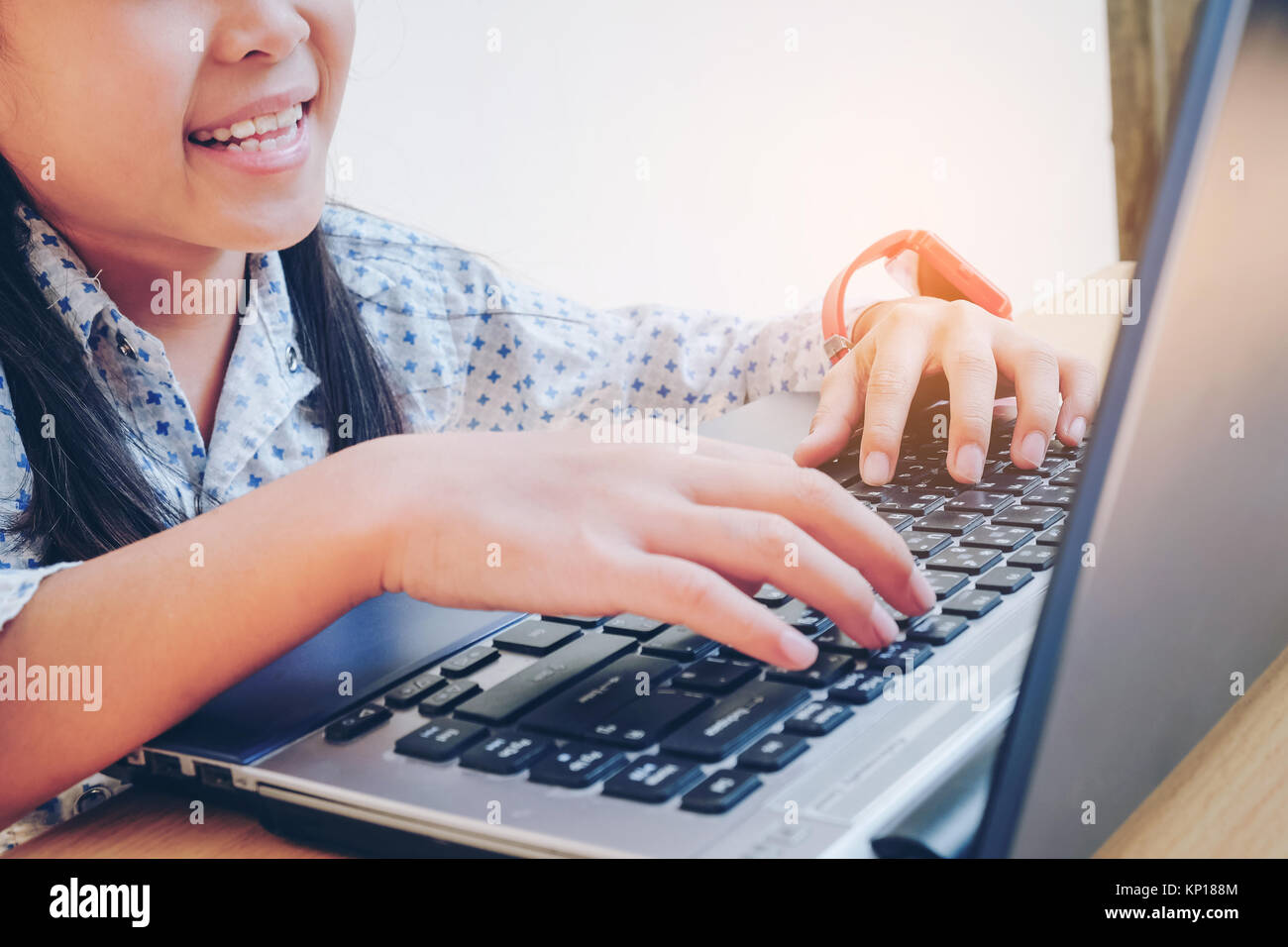 oung cute kid using a computer Stock Photo - Alamy