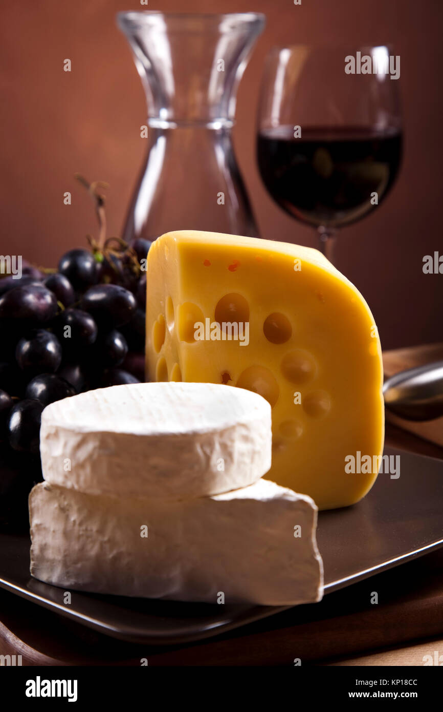 Various types of cheese, saturated ambient rural theme Stock Photo - Alamy