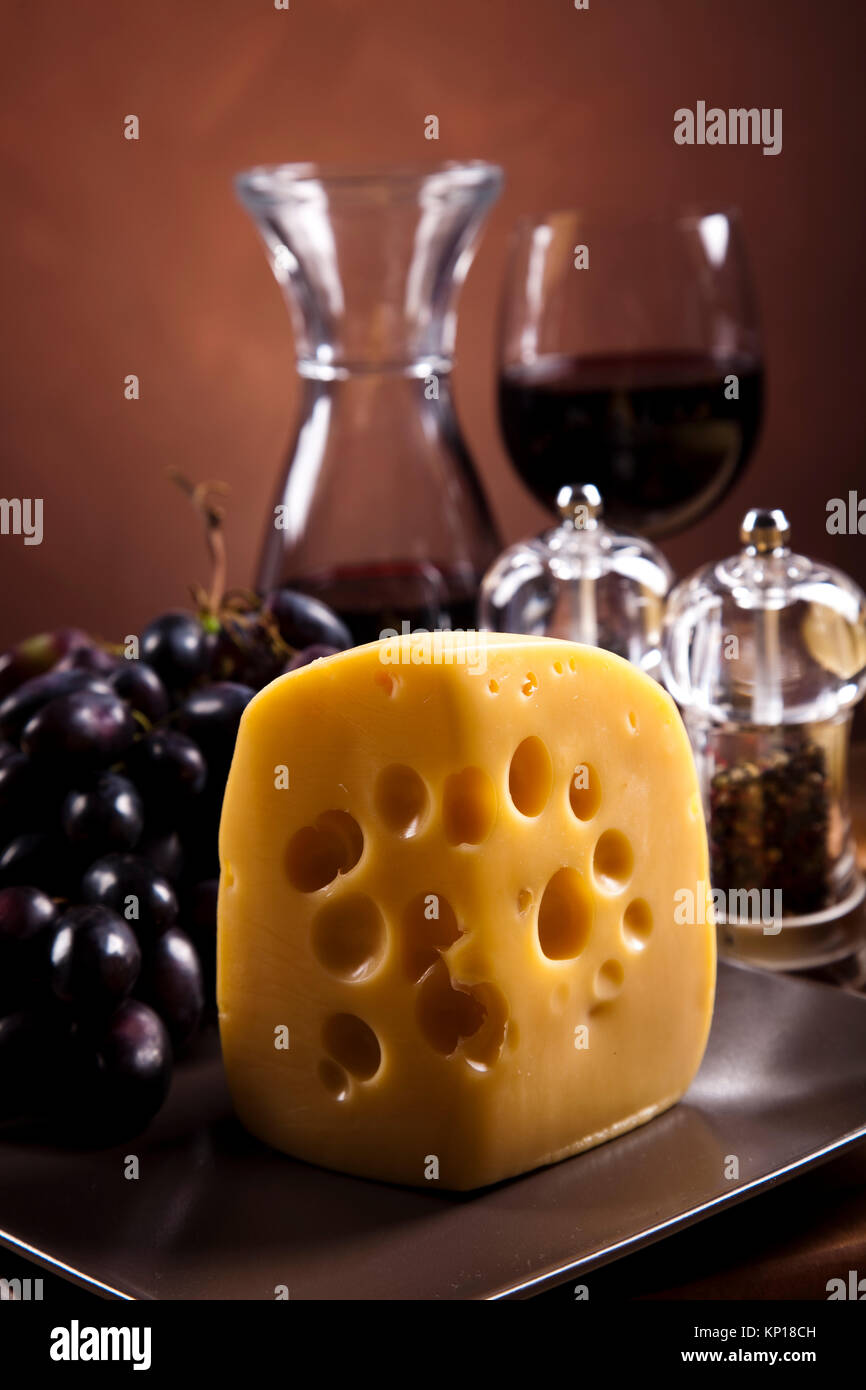 Various types of cheese, saturated ambient rural theme Stock Photo - Alamy