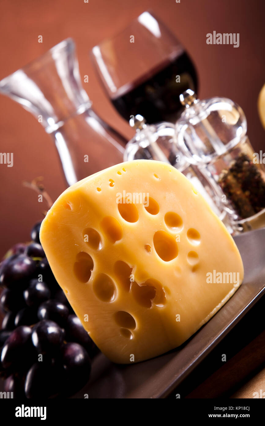 Various types of cheese, saturated ambient rural theme Stock Photo - Alamy