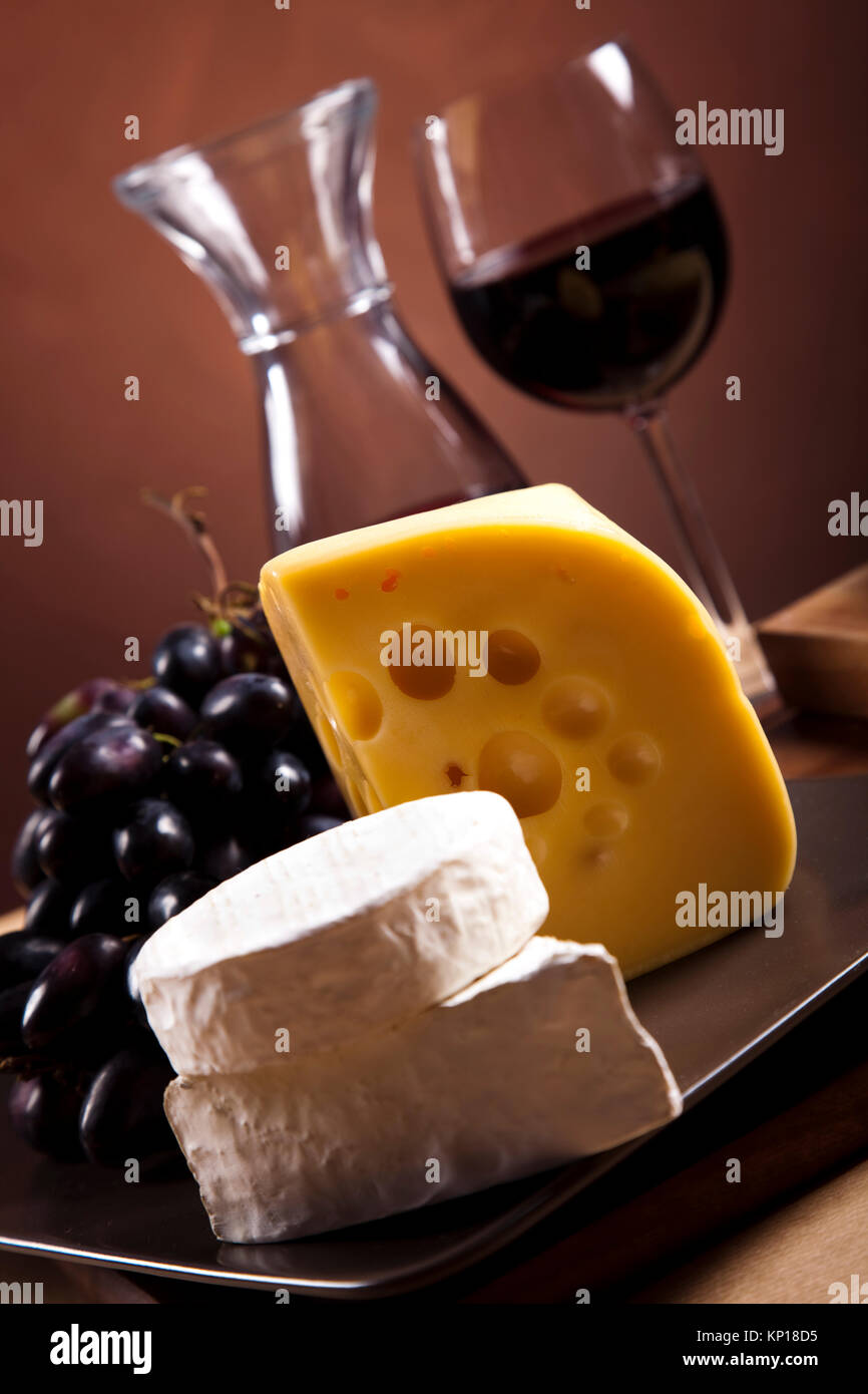 Various types of cheese, saturated ambient rural theme Stock Photo - Alamy