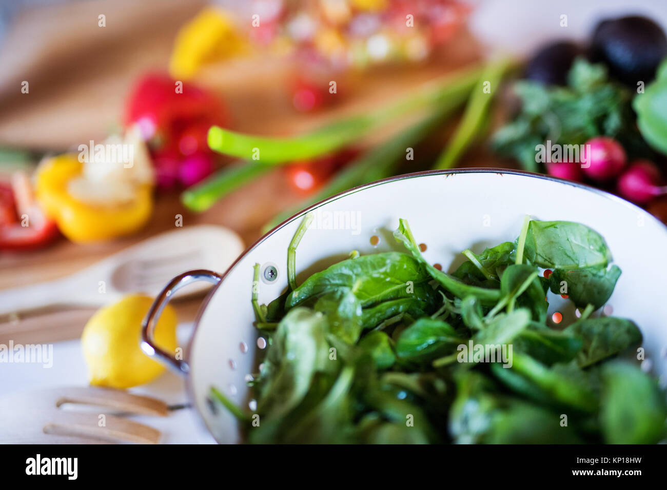 Fresh vegetables on the table Stock Photo - Alamy