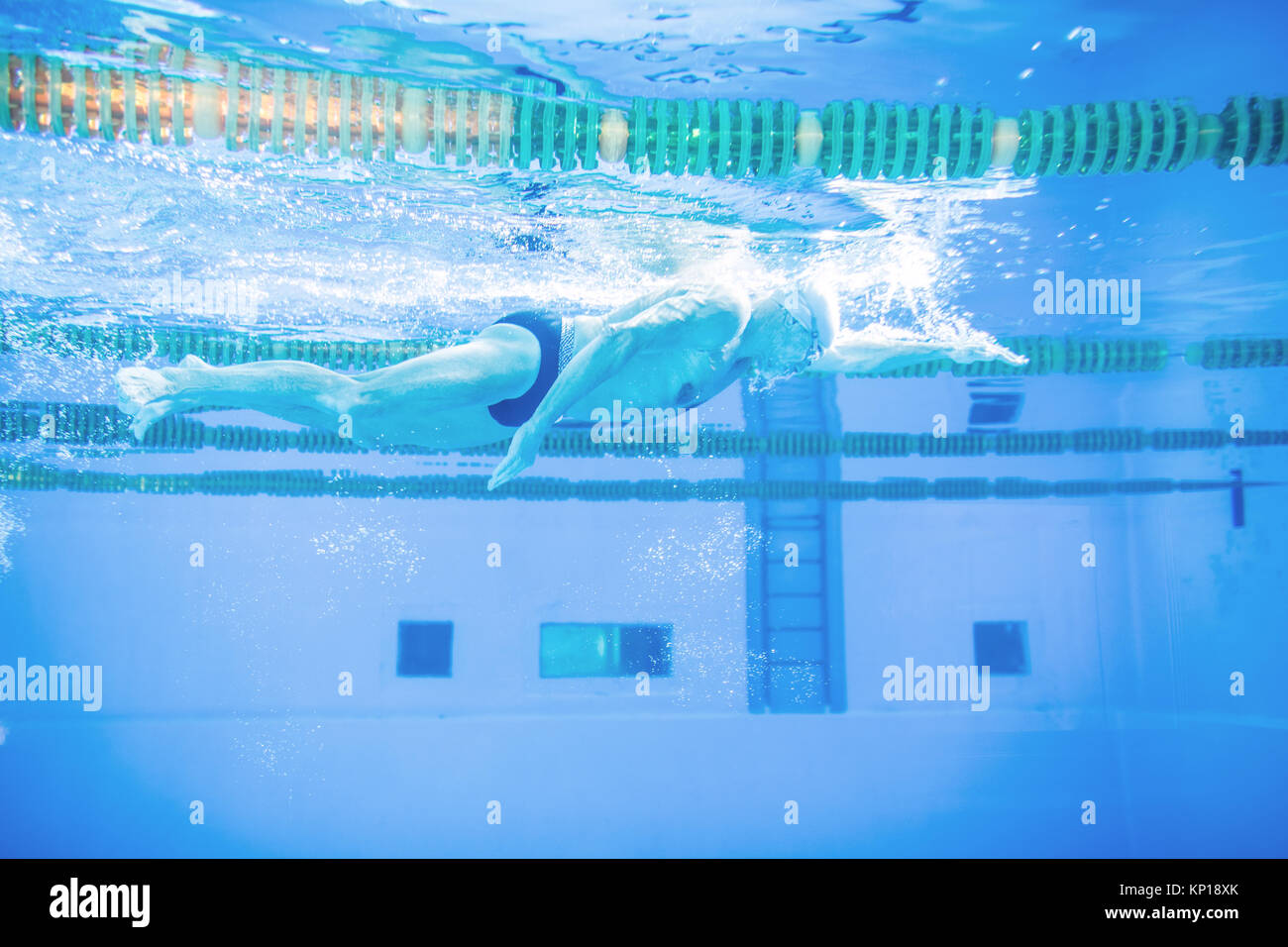 Old man swimming underwater hi-res stock photography and images - Alamy
