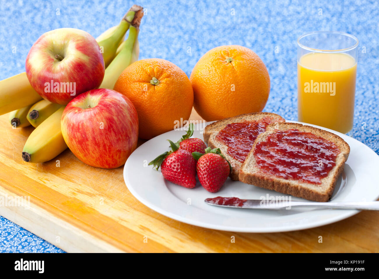image of breakfast on table Stock Photo - Alamy