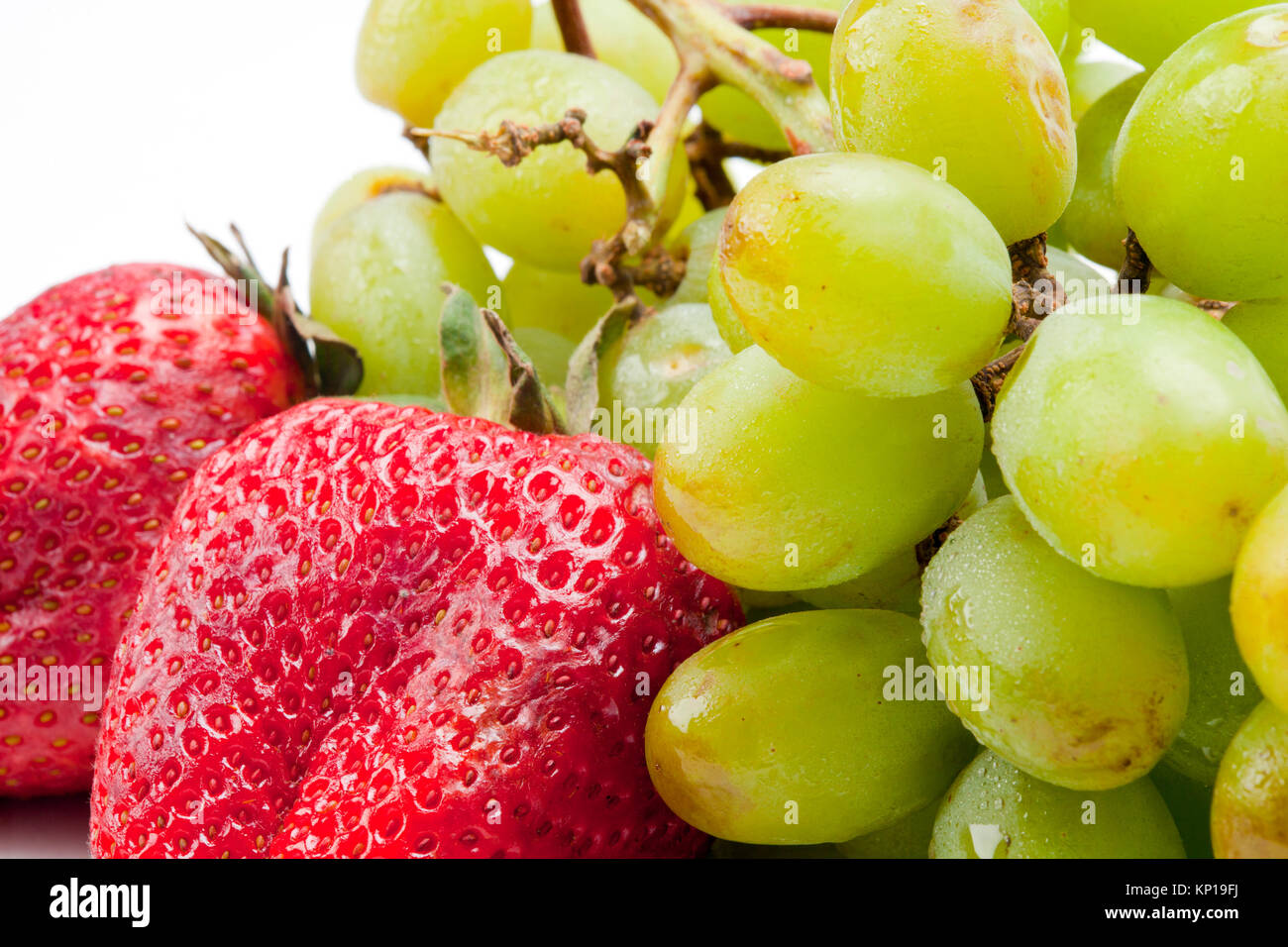 Strawberries and Grapes Stock Photo - Alamy