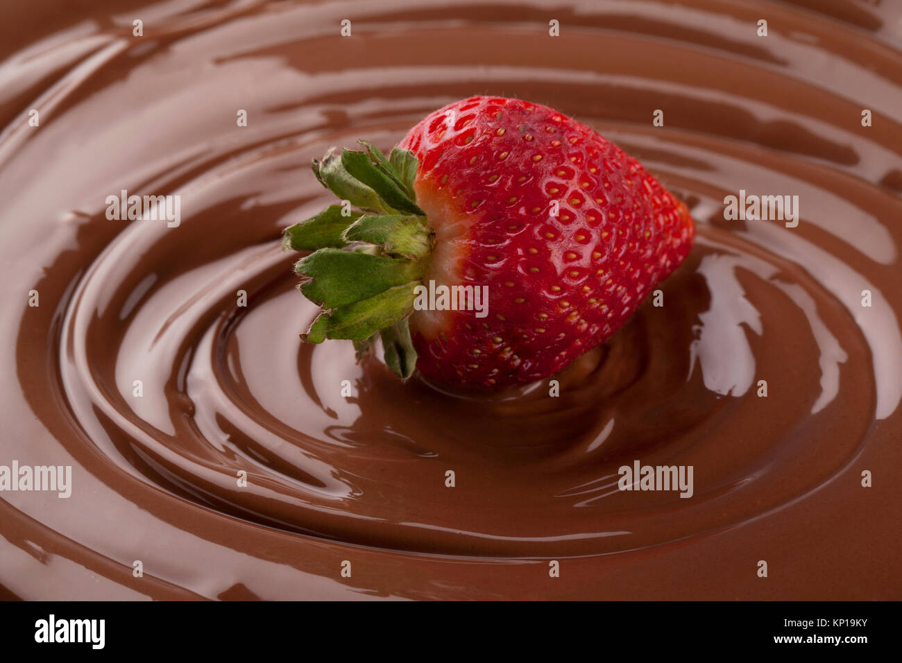 strawberry on a melted chocolate Stock Photo - Alamy