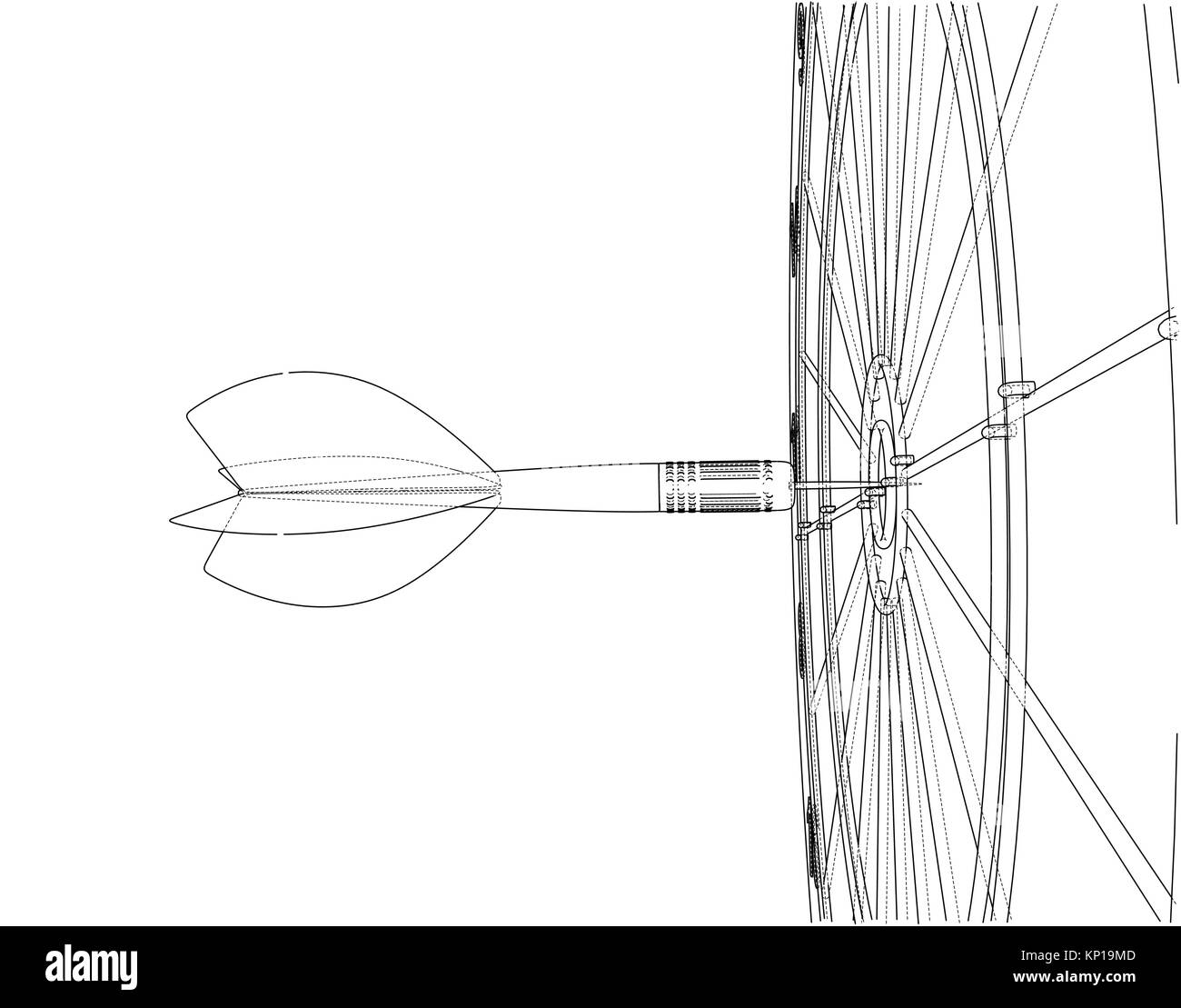 Arrow in target. Vector Stock Vector Image & Art - Alamy