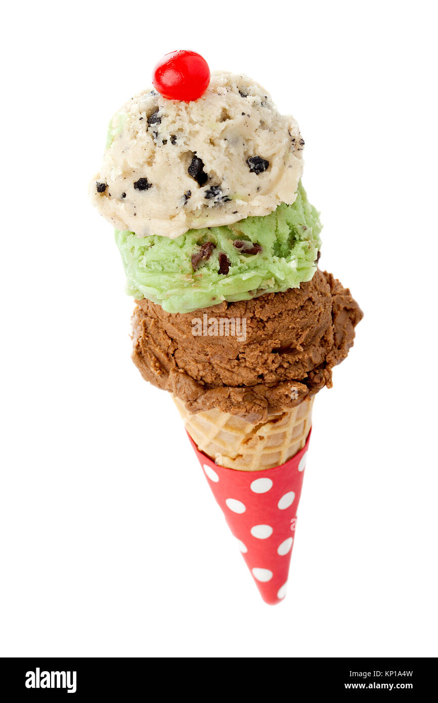 three layer ice cream Stock Photo - Alamy