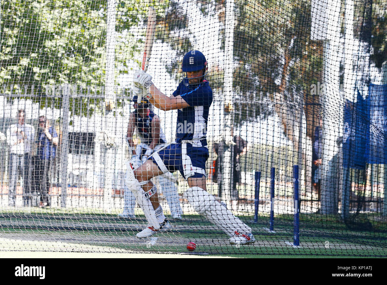 England's Alastair Cook bats during a nets session at the WACA Ground ...