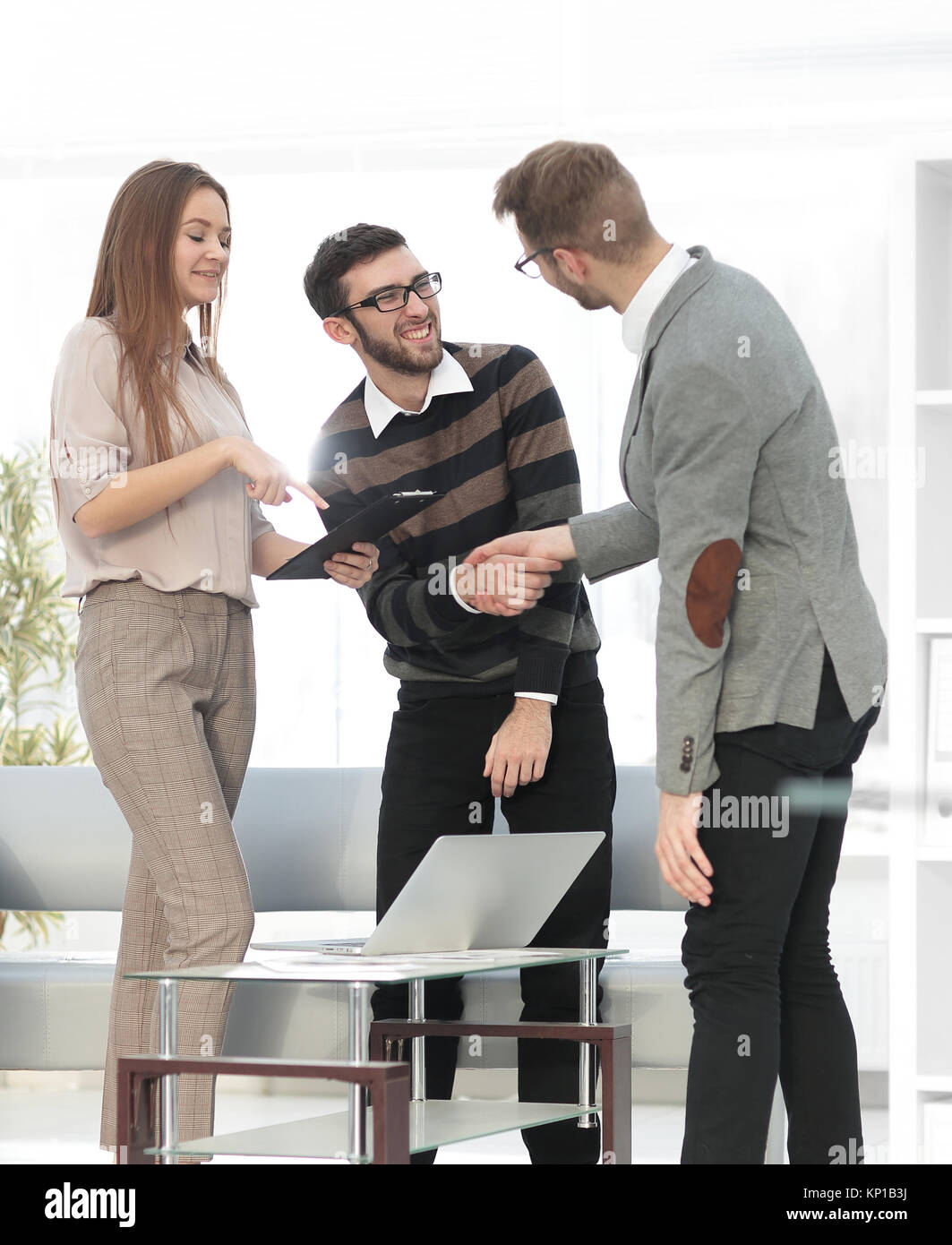 friendly handshake between colleagues Stock Photo - Alamy