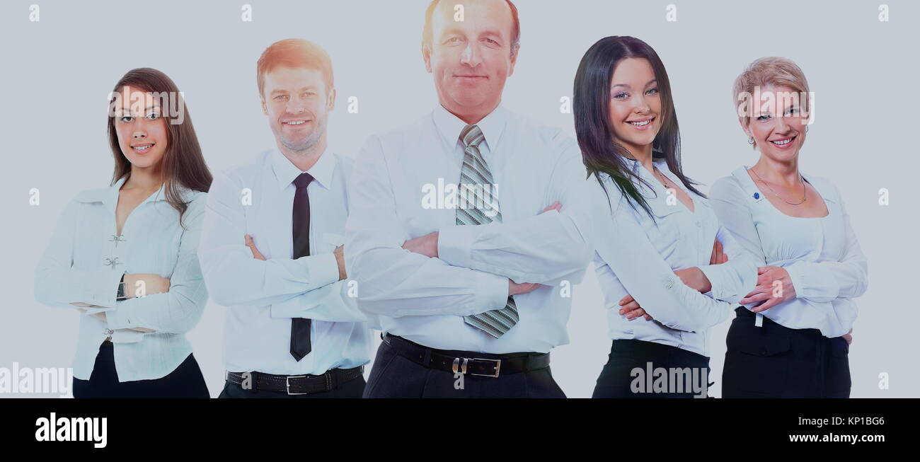 Young attractive business people - the elite business team Stock Photo ...