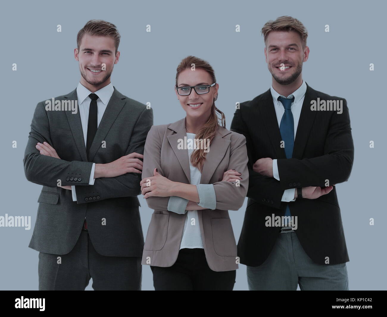 Group of happy and successful business people looking confident Stock ...